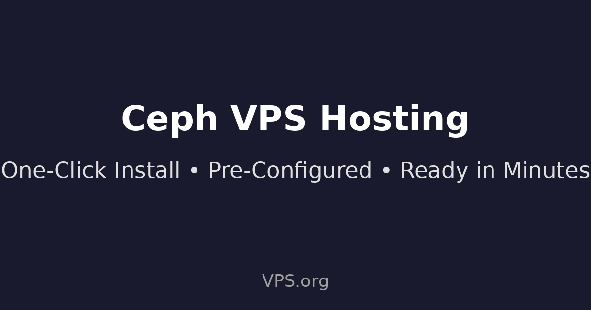 Ceph - One-Click VPS Installation